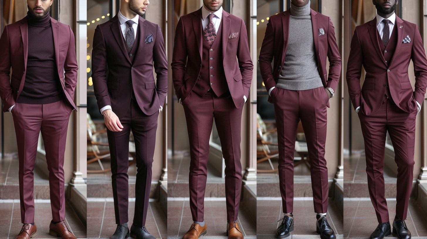 How to Style a Maroon Suit: Combinations That Work Every Time - Groomlook